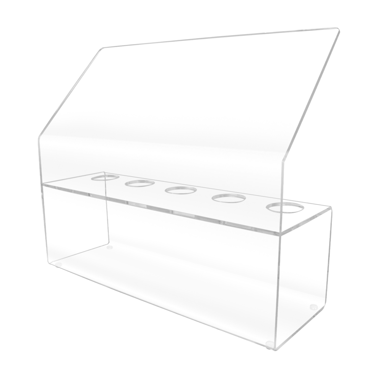 5 Slot Ice Cream Cone Dessert Holder With Slanted Sneeze Guard – 321 ...