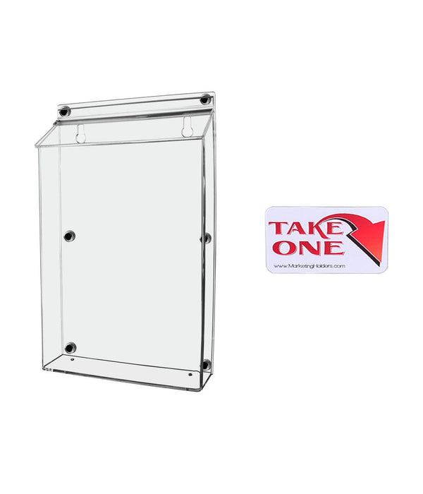 8.5"W x 11"H Magnetic Outdoor Brochure Holder Flyer Box with Lid – 321 ...