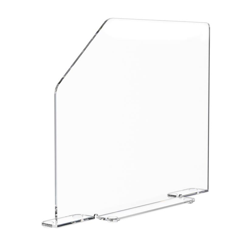 23.5"W x 18"H Splash Guard with Feet Acrylic Sink Barrier – 321 Plastics