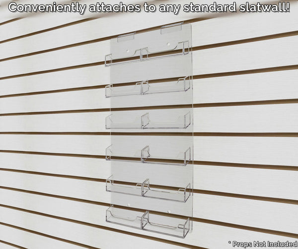 Slatwall 12 Slot Card Holder Multi Pocket Organizer Take One Rack – 321 ...