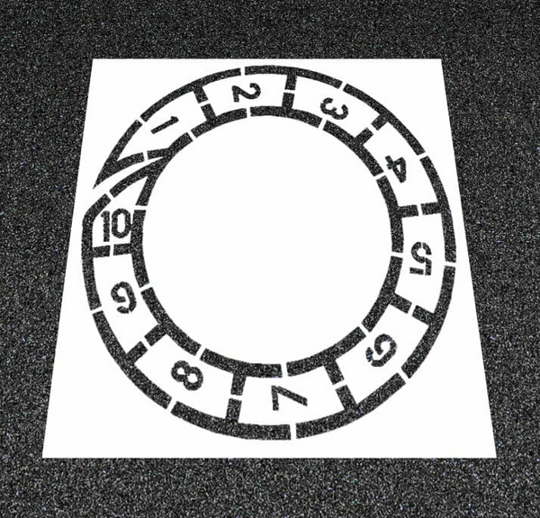 Circular Hopscotch Stencil 72" for Playgrounds and Parks – 321 Plastics