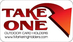 Outdoor Take One Sticker for Brochure Holders and Literature Boxes ...